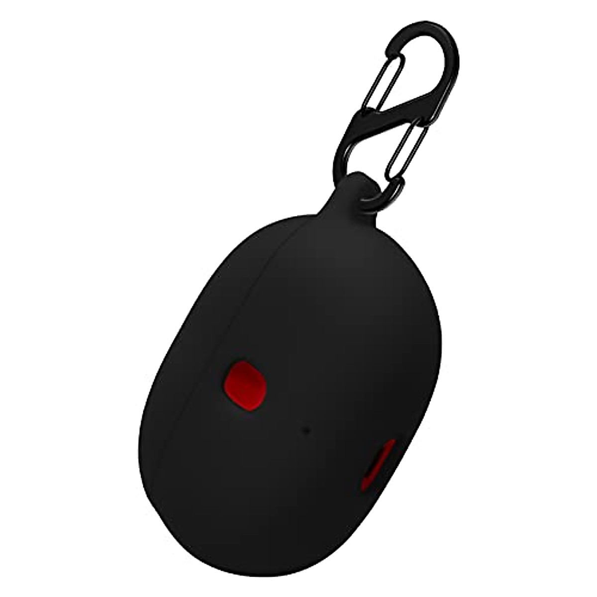 Geiomoo Silicone Cover Compatible with BeatsStudio Buds, Portable Scratch Resistant Carrying Case with Carabiner (Black)