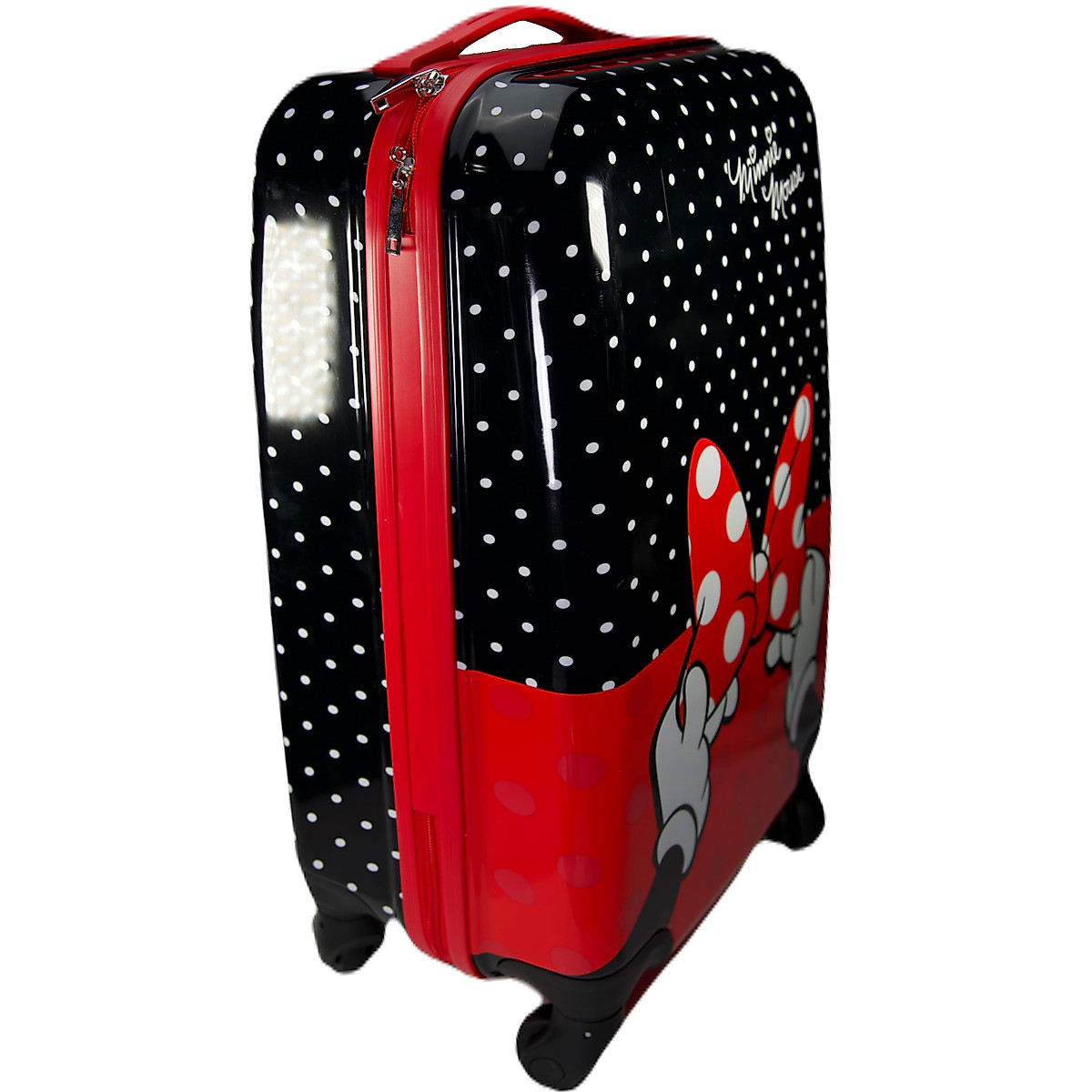 Disney Luggage Kids Suitcase Minnie Mouse Carry on Hardshell Rolling Spinner Suitcase Travel Bags Gifts Trip Accessories - Personalized Minnie Mouse with Your Name