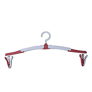 N/A 5-Pack Portable Durable Folding Hanger Multifunctional Stretch Drying Home Wardrobe Storage Travel Hanger ( Color : White-Dinosaur Doodle4 , Size