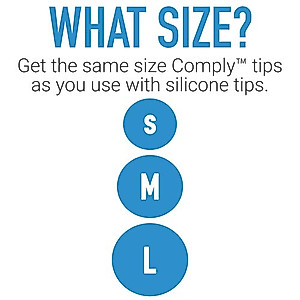 Comply True Grip Pro Memory Foam Tips for All JLAB Devices (Large, 3 Pairs), Black