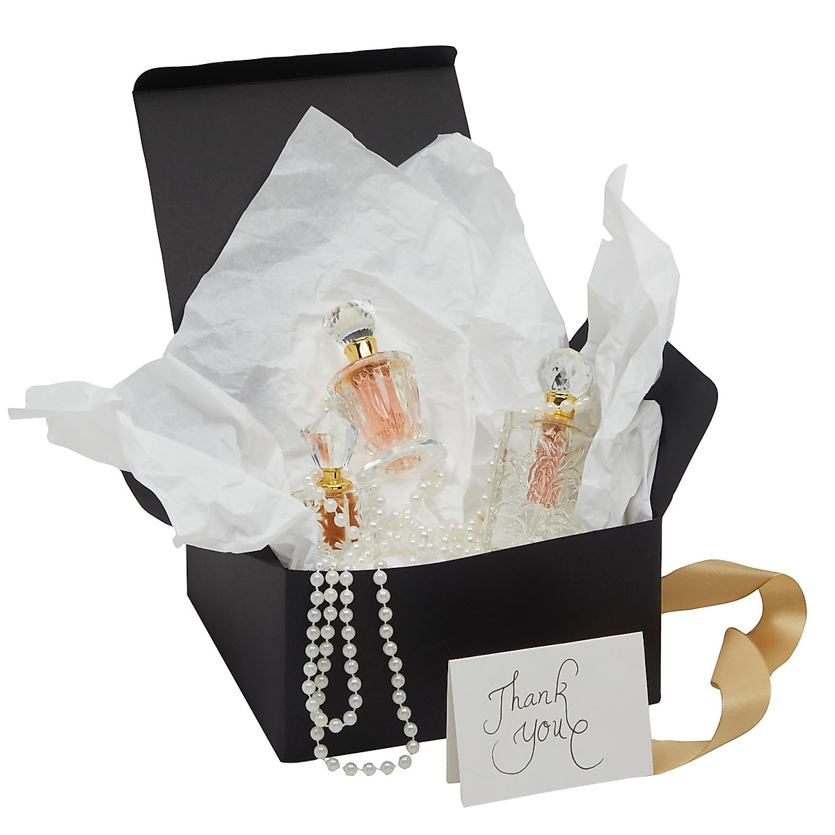 Stockroom Plus 10 Pack Black Gift Boxes with Lids, Ribbon and Blank White Greeting Cards (8 x 8 x 4 in)