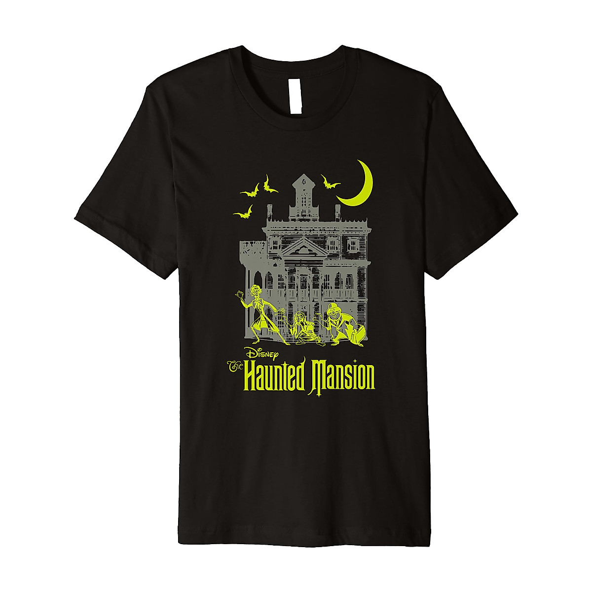 The Haunted Mansion Hitchhiking Ghosts Silhouettes Shot Premium T-Shirt