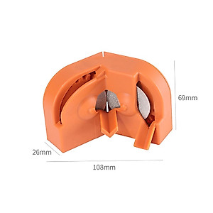 Drill Bit Sharpener，Drill Bit Sharpener for All Bits，Multipurpose Drill Bit Grinding Sharpener for High-Speed Steel, Masonry, Carbide, Cobalt & Tin-Coated Drill Bits（Orange）