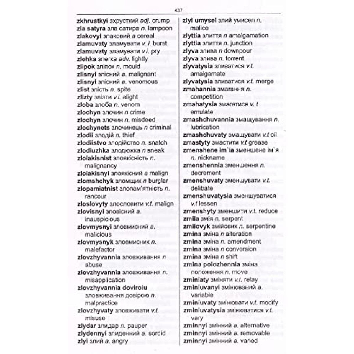 English-Ukrainian & Ukrainian-English One-to-One Dictionary (exam-suitable) 2018