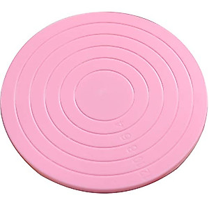 Pink Cookie Decorating Turntable, Rotating Cake Turntable Stand Baking Decor Plate