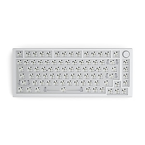 GLORIOUS Top Frame for GMMK PRO - 75% Keyboard with Knob Gaming - Aluminum Mounting Frame for Custom Mechanical Keyboard for PC Gaming and Programming (E-White)