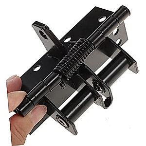 OSALADI 90 Automatic Closing Hinge Heavy Duty Door Closer Heavy Duty Hinges Exterior Door Hinges Spring Hinge Folding Leg Hinge Springs Manganese Steel Black Small Hinges Spring Door Hinge