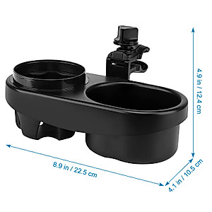 Accmor 2 in 1 Stroller Cup Holder with Snack Tray, Universal Stroller Tray Snack Catcher Drinks Holder, Stroller Snack Tray Ideal for Mom and Baby