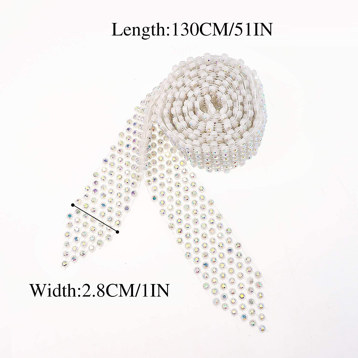 Glamorstar Rhinestone Neck Tie Gift for Women Silver