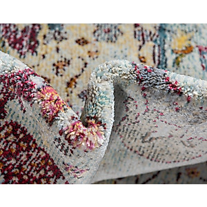 Unique Loom Baracoa Collection Area Rug - Rumba (2' 2" x 3' 1" Rectangle, Light Blue/ Cream)