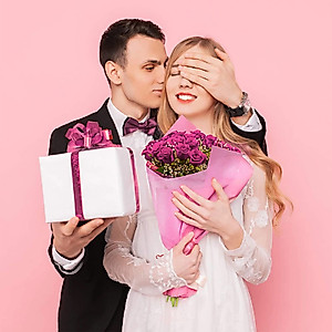 60 Sheets Rose Pink Tissue Paper Bulk, Huge Size Metallic Tissue Paper with Polka Dot for Valentine Mother’s Day Gift Wrapping Gift Bags Wedding Birthday Party DIY Art Craft Decoration, 20 x 30 in