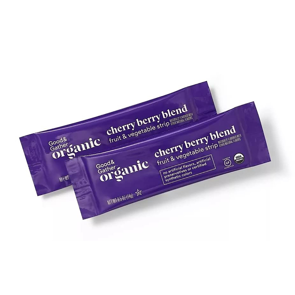 Good & Gather Organic Fruit & Vegetable Strips. Cherry Berry Blend. 18 Count. Gluten Free Certified.