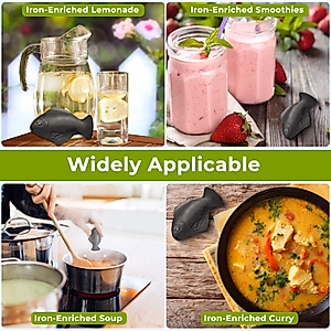 Iron Fish, 2 Pack Iron Fish for Iron Deficiency, A Natural Source of Iron, Safe Cooking Tool to Add Iron to Food and Water, Reduces Risk of Iron Deficiency, Ideal Iron Supplement for Anemia & Vegans