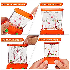Sumind Handheld Water Game Mini Arcade Water Ring Game Water Tables for Beach Toys Party Retro Pastime Toys for Kids and Adults