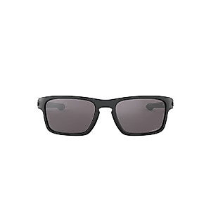 Oakley Men's OO9408 Sliver Stealth Square Sunglasses, Matte Black/Grey Iridium, 56 mm