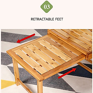 Lounge Chair, Outdoor Garden Furniture Chair Wooden Recliner Chair Bamboo Chaise Foldable Rocking Chairs Max Load 200kg