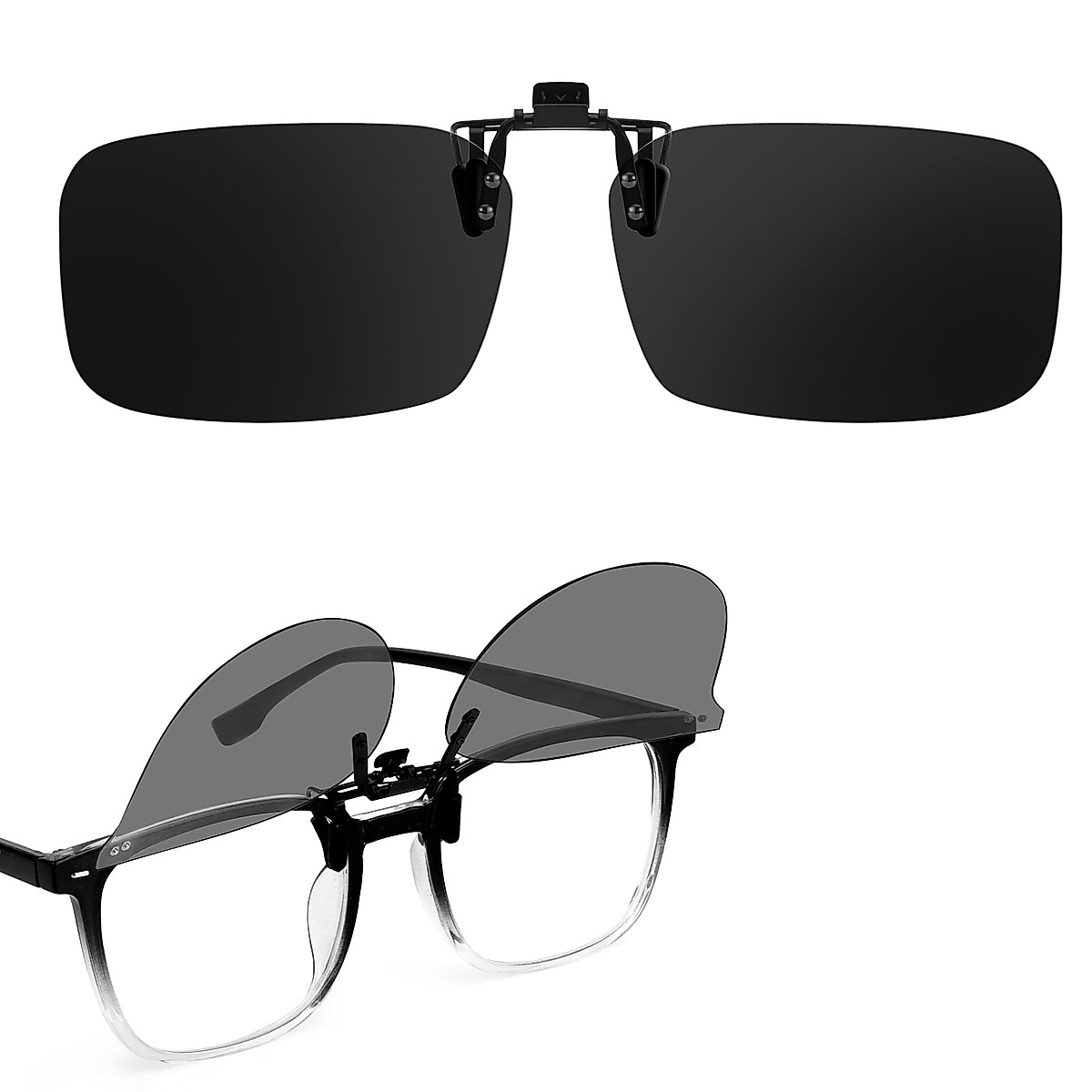 Trysee Clip on Sunglasses Over Prescription Glasses for Men Women Polarized Flip Up for Eyeglasses Anti Glare TS309