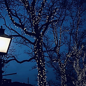 QINOL 2-Pack 400LED 72FT Solar String Lights Outdoor, Green Wire Solar Christmas , Waterproof 8 Modes Twinkle Lights for Xmas Tree Garden Decorations (Cool White)