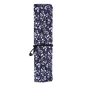 Wooden Chopsticks Spoon Fork Set Japanese Style Tableware Travel Utensils with Pouch for Camping,Picnic,Office or Home (Style A)