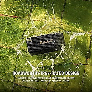 Marshall Emberton II Portable Bluetooth Speaker - Black & Brass