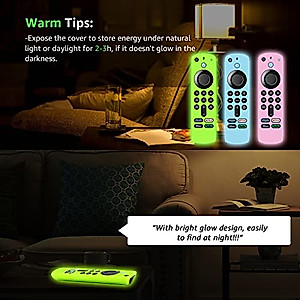 3 Pack Remote Case (Glow Green+Rose+Sky Blue)