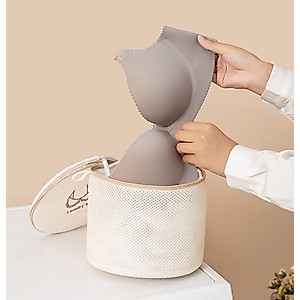 GIGIFULL 7 Pack White Mesh Laundry Bags for Delicates - Anti-Deformation Reusable Laundry Bags for Overcoat, Bra, Stocking, Blouses And Hosiery (7 pcs)