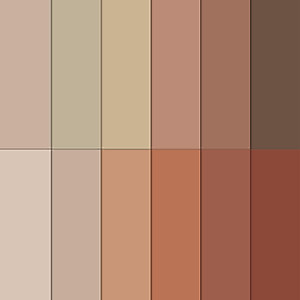 Whaline 12Pcs Boho Color Cotton Fabric Bundles Reddish Brown Fat Quarters Quilting Patchwork Squares Sewing Fabrics for DIY Handmade Craft, 18 x 22 Inch