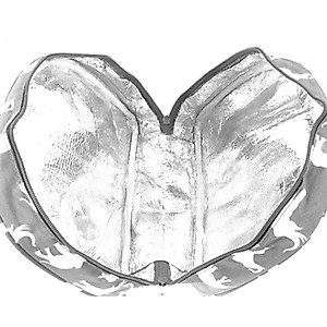 Elephant Print Insulated Lunch Bag Tote (Grey)