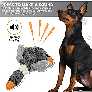Dearlydo Duck Dog Toy – Mallard Duck Plush for Dogs – Squeaky Dog Toy for Small, Medium and Large Dogs – Durable Dog Toys for Playing, Chewing, Biting – Interactive Dog Toys for Play and Fetch (Grey)