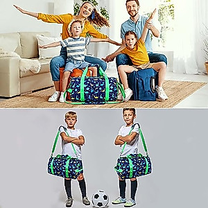 Duffle Bag for Boys Sport Gym Bags,Gymnastics Dance Bag,Travel Bag Overnighter Sleepover Bag with Shoe Compartment & Wet Pocket Teens Weekender Carry On Bag