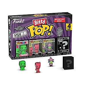 Funko Bitty Pop! The Nightmare Before Christmas Mini Collectible Toys 4-Pack - Oogie Boogie, Lock, Shock & Mystery Chase Figure (Styles May Vary)
