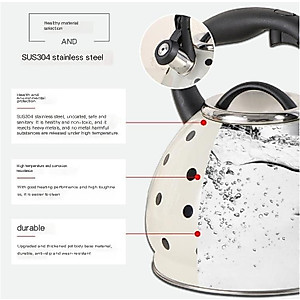 Tea Kettle Stovetop Whistling Teapot Stainless Steel Whistling Kettle 3L Whistling Teapot Water Kettle Boiling Kettle With Heat Insulating Handle Whistle Kettle Stove Top Kettle (Color : Red, Size :