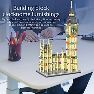 FEIDAMA Big Ben Building Set Model Kit with Lighting and Real Clocks, Architecture London World Famous Architectural Model Toys Gift for Kids and Adults(815pcs)