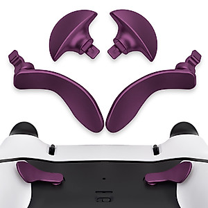 eXtremeRate Back Paddles for PS5 Edge Controller, Metallic Grape Replacement Interchangeable 4PCS Metal Back Buttons for PS5 Edge Controller - Controller NOT Included