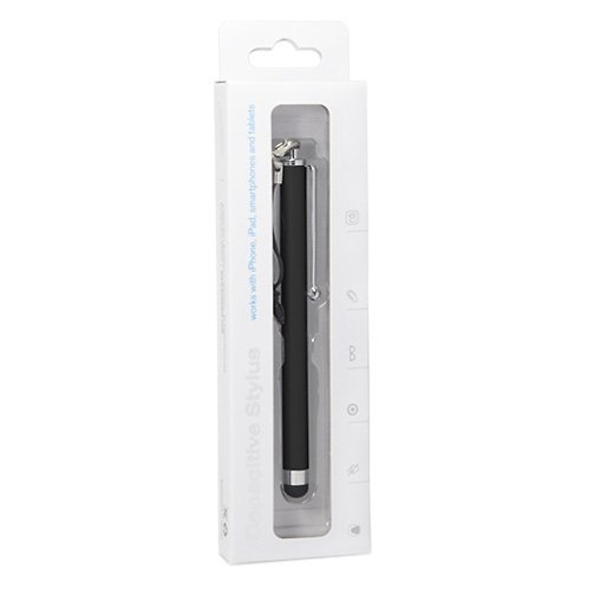 BoxWave Stylus Pen Compatible with Panasonic Toughpad FZ-M1 - Capacitive Stylus, Rubber Tip Capacitive Stylus Pen for Panasonic Toughpad FZ-M1 - Jet Black