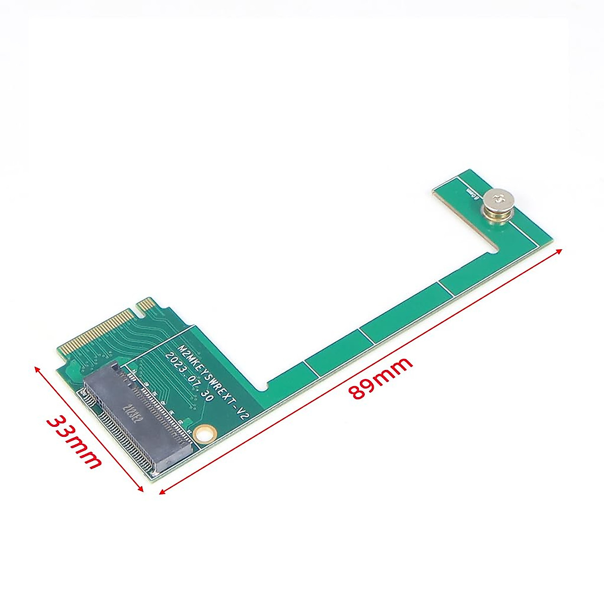 JMT M.2 Modified Board 2230 to 2280mm NVME MKey Modification PCB Circuit Board Compatible with ROG Ally Handheld Game Console (4layer Pcie4 Long)