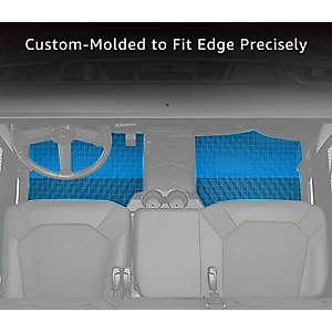 Front Floor Mats, A & UTV PRO All Weather Floor Liners for 2018-2024 Polaris Ranger XP 1000 Crew Accessories, Replace # 2882780,TPE Material Slush Liner