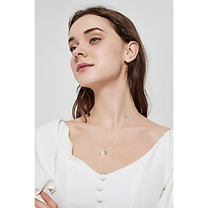 Gifts for Great Grandma - Sterling Silver Twisted Eternity Ring with Pearl Great Grandma Necklace - Great Grandma Birthday Christmas Best Great Grandma Gifts Jewelry