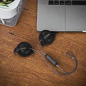 Koss KSC35 Wireless Bluetooth Ear Clip Headphones, in-Line Microphone with Remote, 6+ Hour Battery Life, Black
