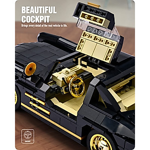 Nifeliz Retro Sports car 400SL MOC Building Blocks and Construction Toy, Adult Collectible Model Cars Set to Build, 1:14 Scale Sports Car Model,NEW2021 (886 Pcs)