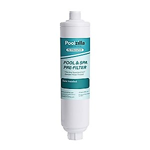 Poolzilla Prefilter 1-Pack for Pools, Spas, & Hot Tubs, Attaches to Standard Garden Hoses with 3/4" Threads, Reduces Metals, Odors, and Chlorine Up to 8,000 Gallons