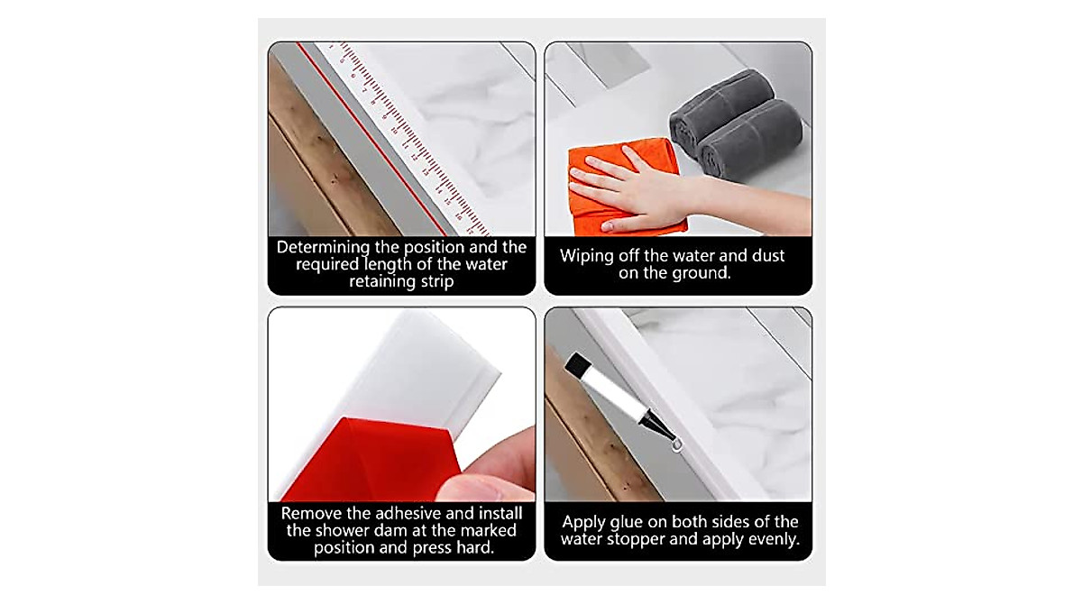 Risunpet 39 inch Silicone Water Guard for Kitchen Sink, Rubber Shower ...