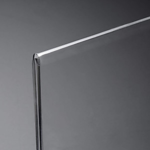 HIIMIEI 8.5x11 Acrylic Sign Holder Table Menu Display Stand, Clear Plastic 8.5x11 Double Sided Picture Frames for Desk Display(6 Pack)