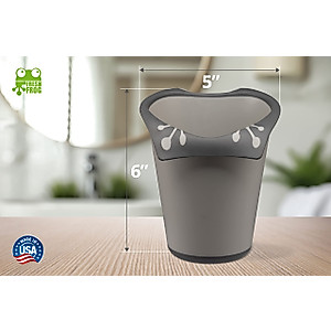 FRESH FROG - Plastic Bath Cup (800ml, 27 fl Ounce) Waterfall Rinser, Made in USA (Grey)