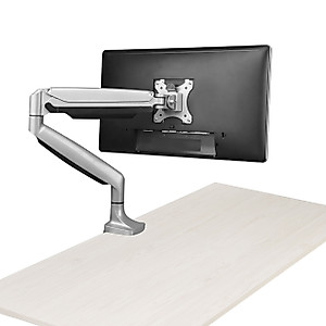 StarTech.com Desk Mount Monitor Arm - Full Motion Articulating - Monitors 12 to 34 Adjustable VESA Single Monitor Arm - Desk & Grommet Clamp -Silver (ARMPIVOTHD)