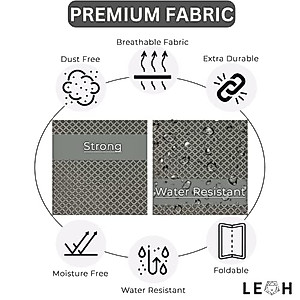 LEOH Extra Large Storage Bag for Clothes | Heavy Duty Storage Bags | Blanket Storage Bags with Zipper | Strong Packing Bags for Moving Comforter Underbed Bedding Blankets Quilts Pillows | 2x 180L