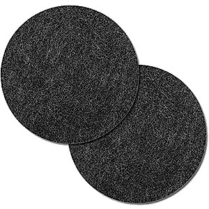 Urbanstrive 4 PCS Coasters, Eco-Friendly 100% Biodegradable Coasters Absorbent Felt Coasters for Drinks Bar Home, 4 Inch (Black Round)