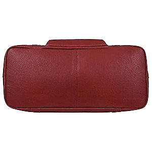 ANTONIO VALERIA Sage Red Printed Leather Shoulder Bag for Women