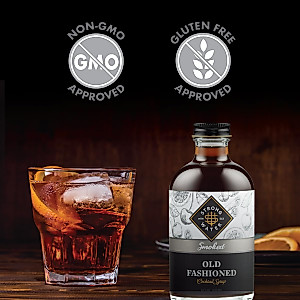 Strongwater Smoked Old Fashioned Craft Cocktail Mixer - Makes 32 Cocktails - Handcrafted Old Fashioned Syrup with Lapsang Souchong Tea, Sugar, Citrus & Cherry - Just Mix with Bourbon or Whiskey