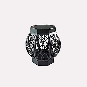 ZZYJYALG Led Black Vintage Hollow Aluminum Waterproof Post Lights European Retro Industrial Outdoor Post Lights Lawn Door Garden Park Home Lighting Pillar Lamps